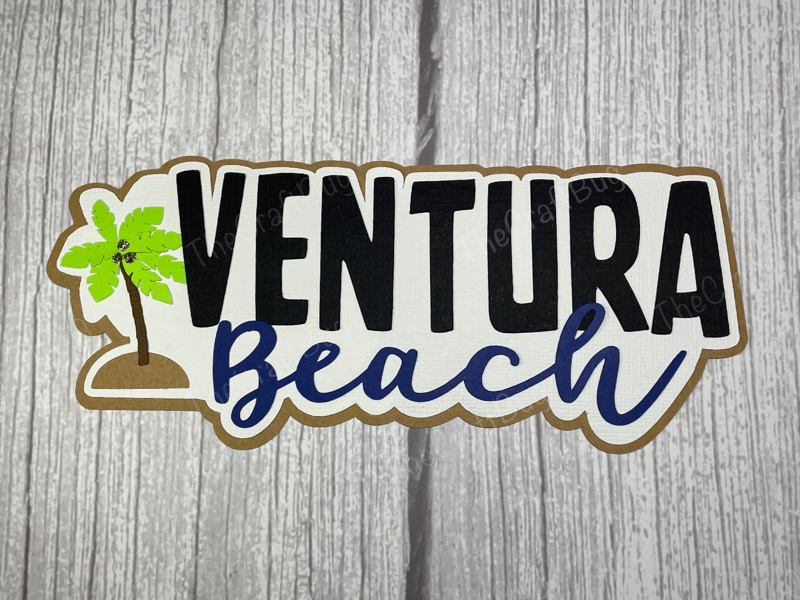 Custom Beach Title Paper Piece, Handmade Die Cut With Custom Icon - Etsy