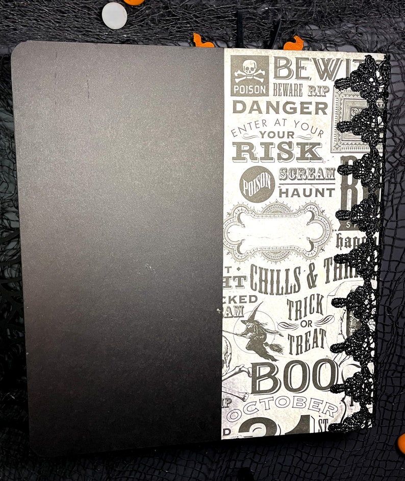 Halloween Scrapbook Album 8x9 Horror Junk Journal - Etsy