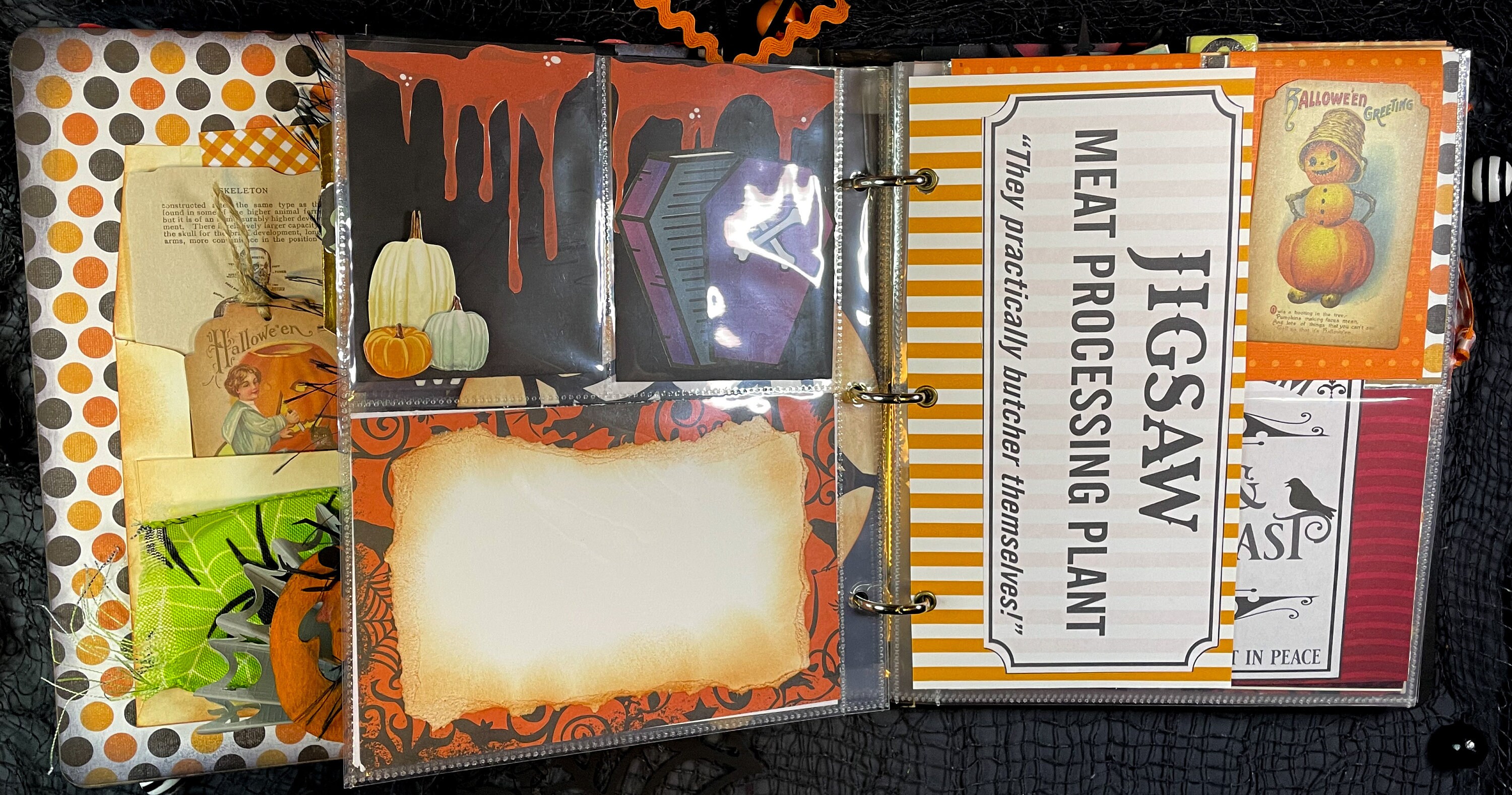 Halloween Scrapbook Album 8x9 Horror Junk Journal - Etsy