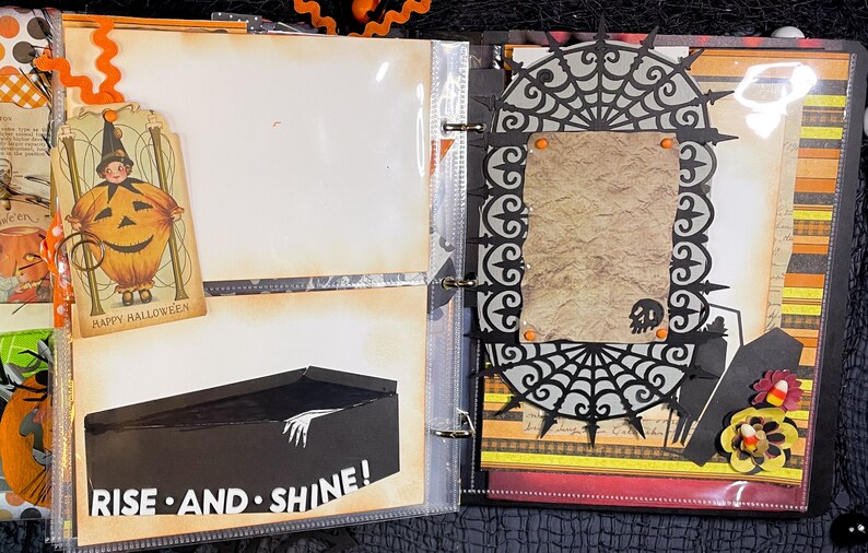 Halloween Scrapbook Album 8x9 Horror Junk Journal - Etsy