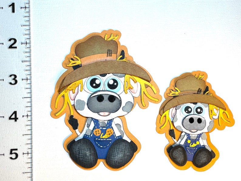 Scare-cow Paper Piece, Die Cut for Scrapbooking, Layouts, Albums ...