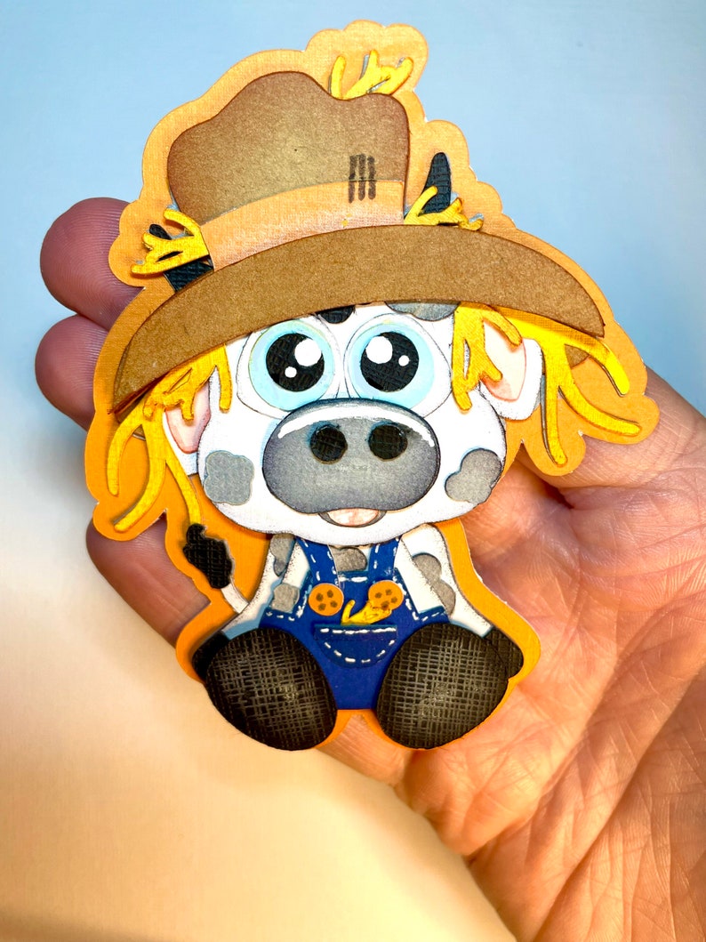 Scare-cow Paper Piece, Die Cut for Scrapbooking, Layouts, Albums ...