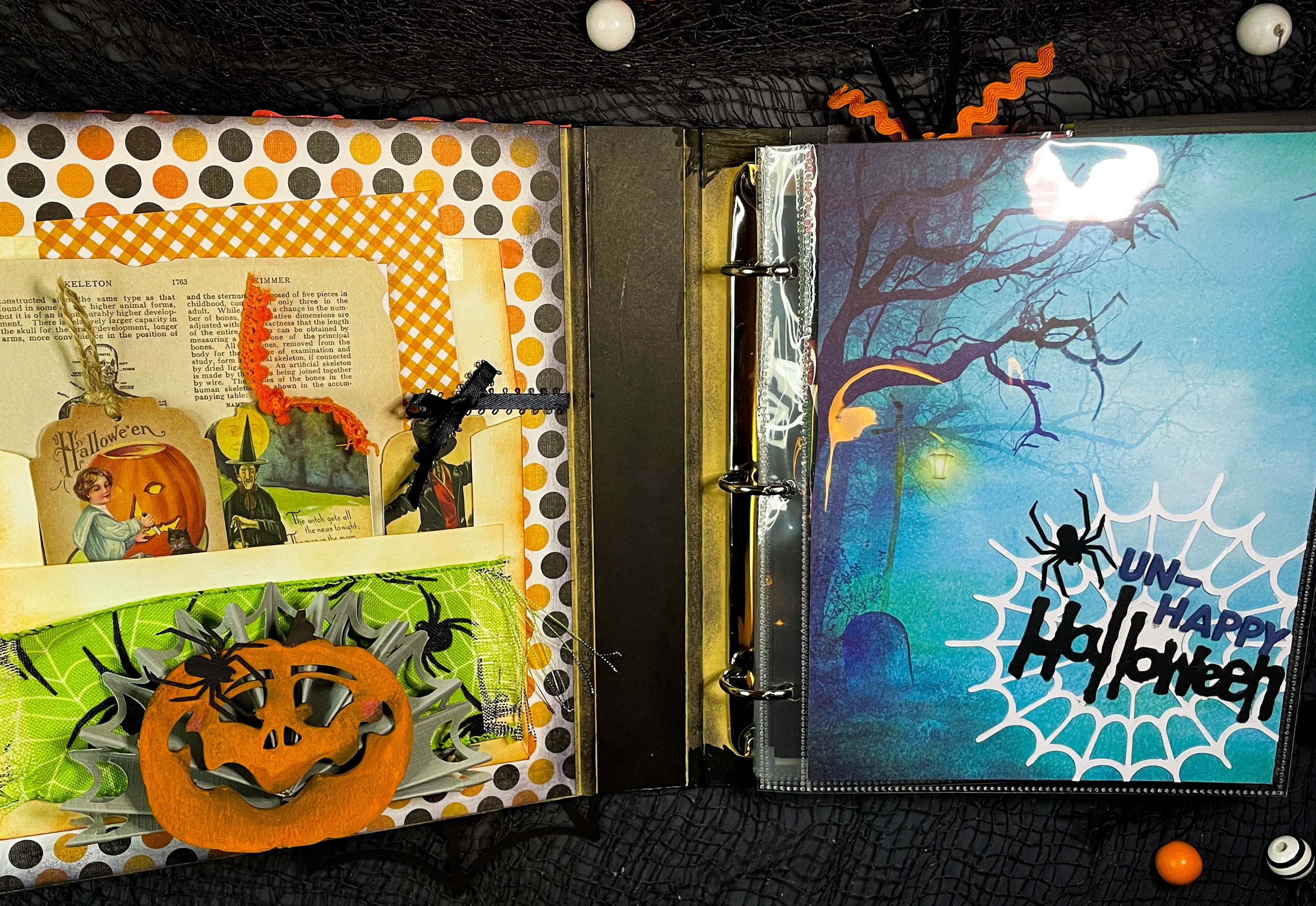 Halloween Scrapbook Album- 8x9” Horror Junk Journal, Curiosities ...