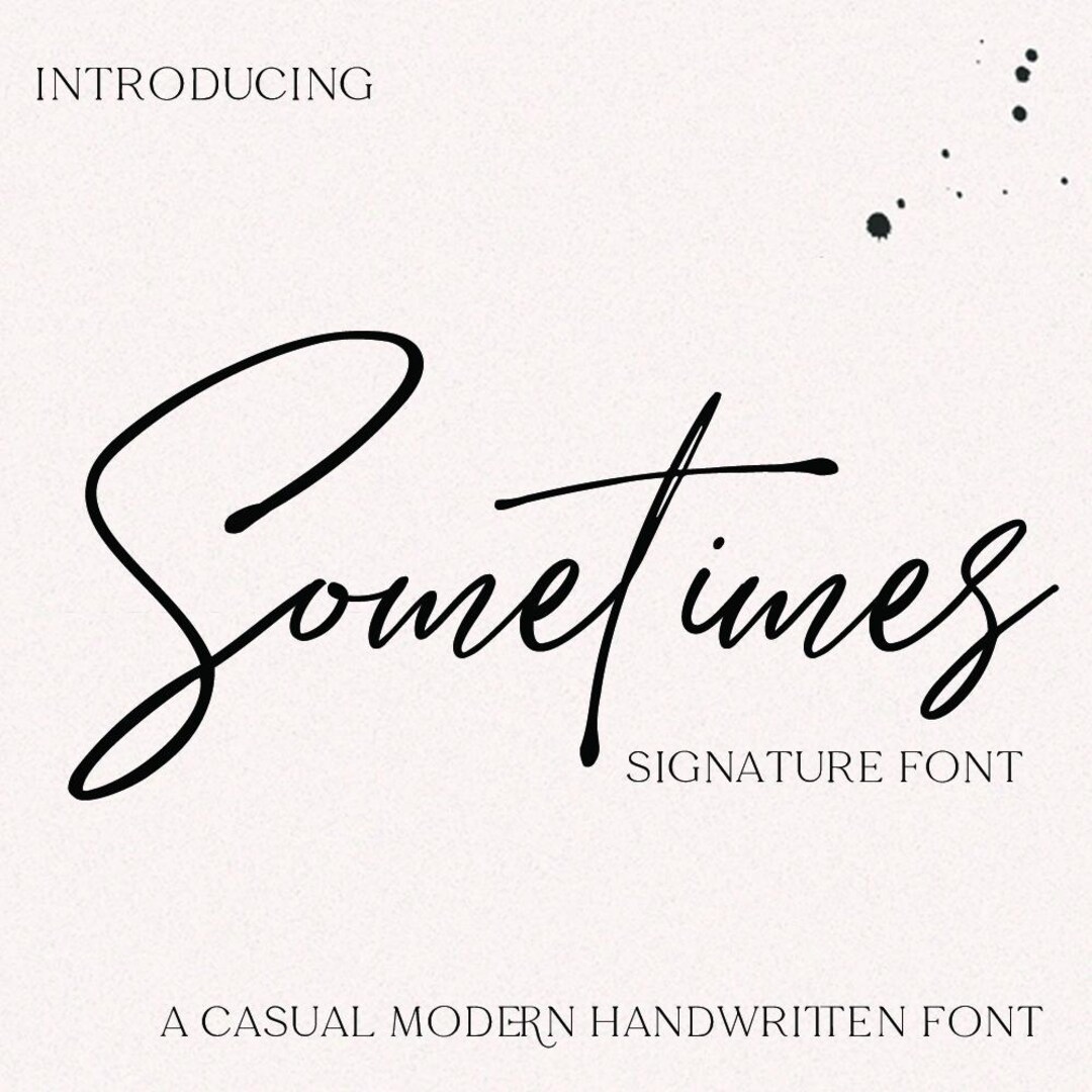Signature Handwritten Font, Cricut Font, Logo Font, Gift Font, Branding ...