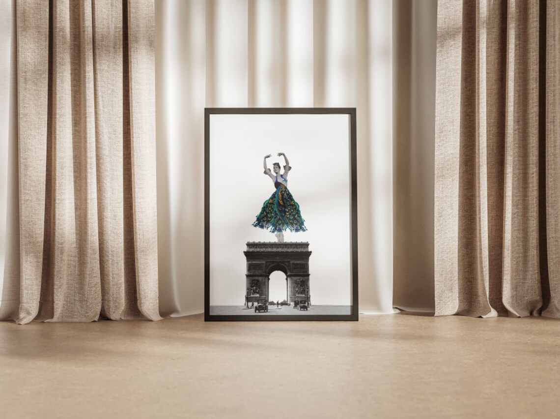 Colorful Digital Collage Art Print Download, Vintage Digital Collage ...