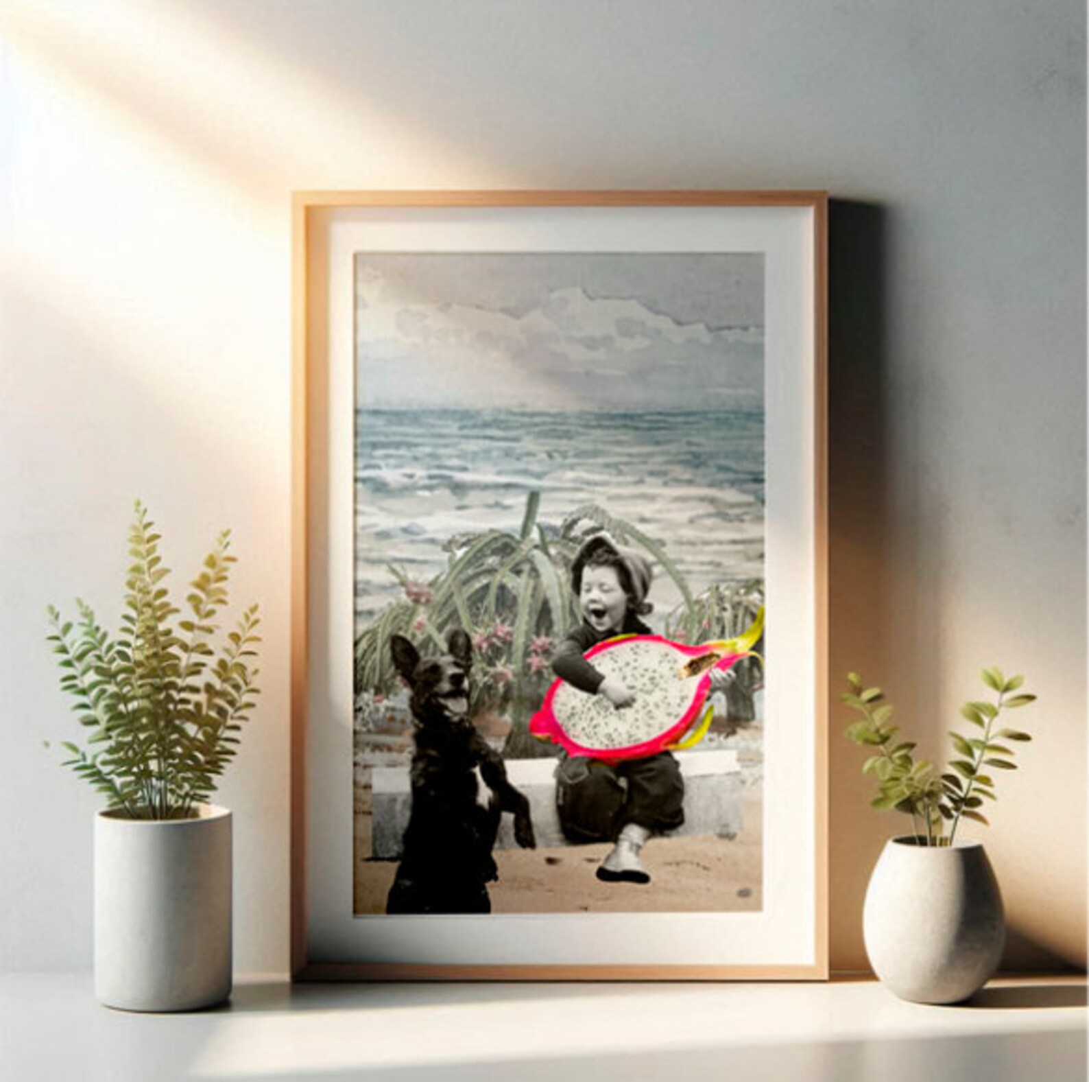 Printable Vintage Digital Collage Art for Walls, Downloadable ...