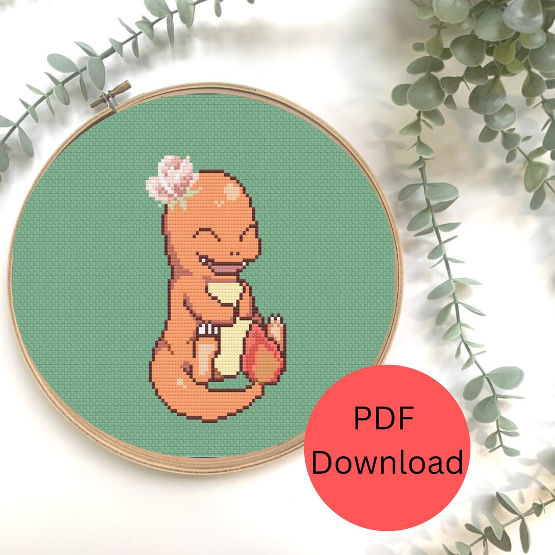 Charmander Charizard Pokemon Cross Stitch Digital Pattern Anime Cross ...