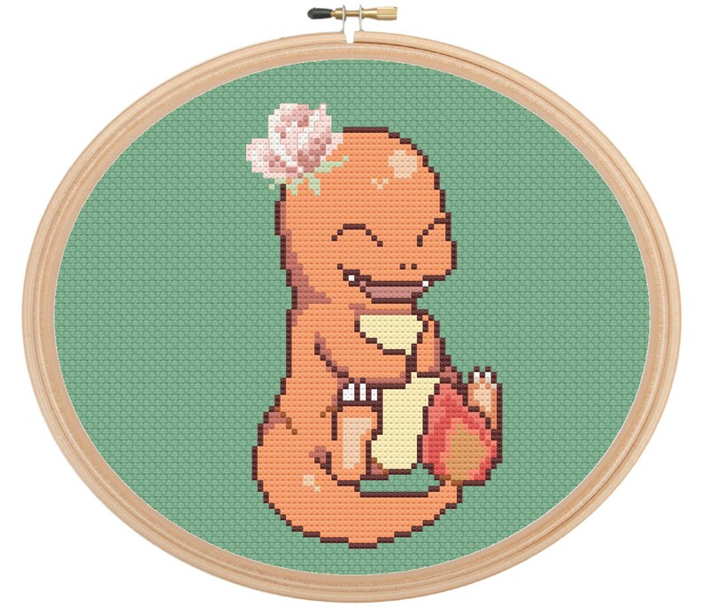 Charmander Charizard Pokemon Cross Stitch Digital Pattern - Etsy