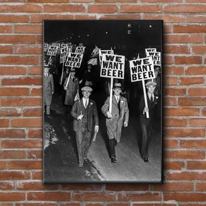 We Want Beer Photo Printable, Vintage Photo Bar Decor, Black and White ...