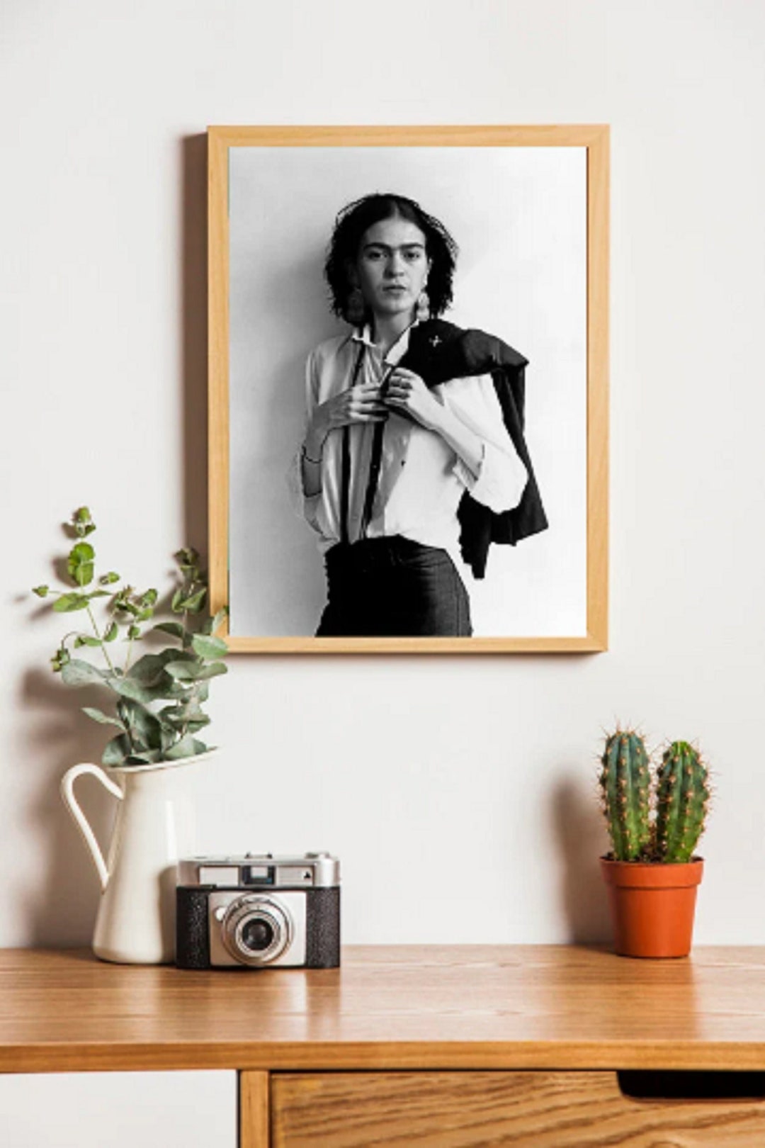 Black Frida Kahlo Print Digital, Frida Kahlo Poster, Frida Kahlo Wall ...