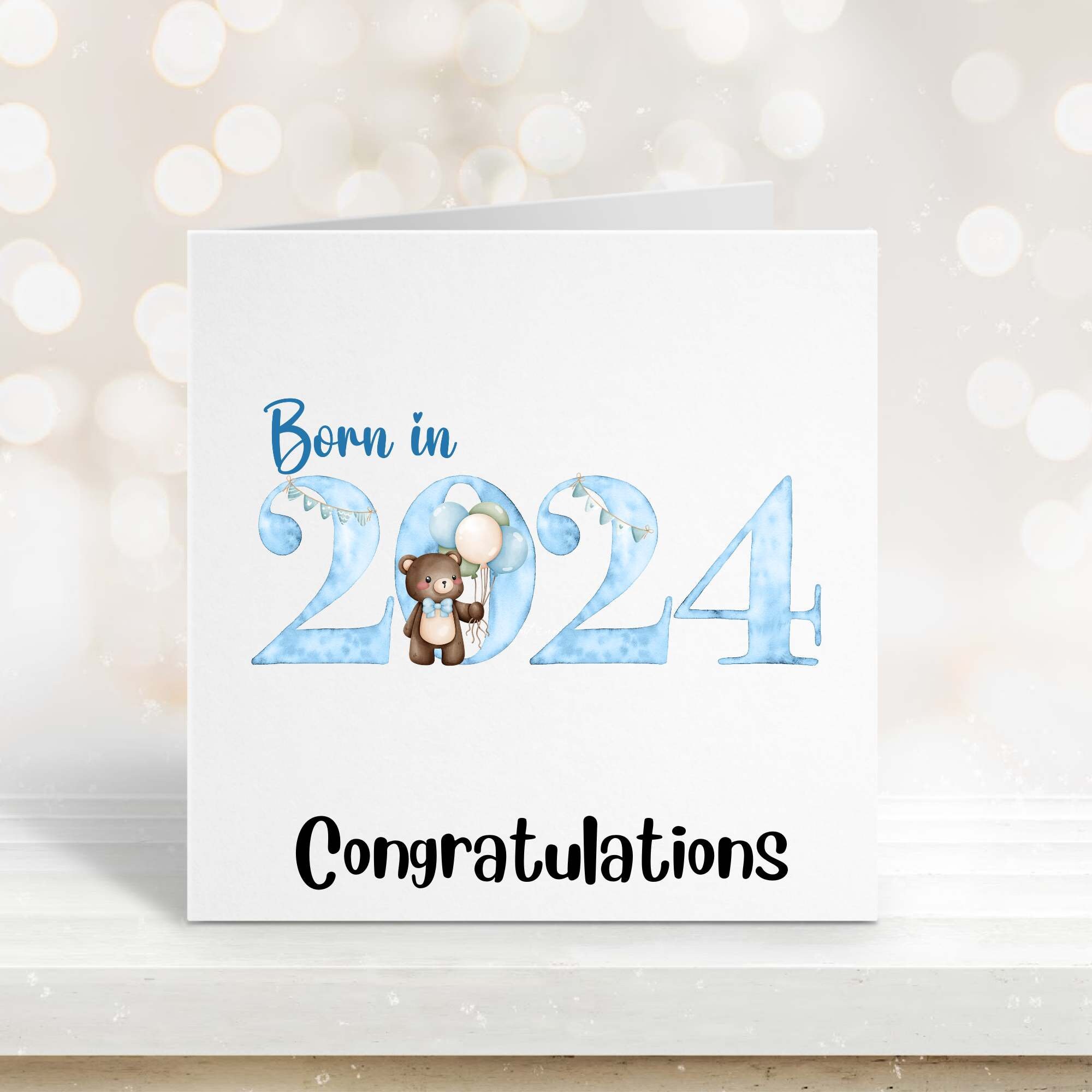 Born in 2024 Blue Numbers PNG, New Born Sublimation Design, New Baby ...