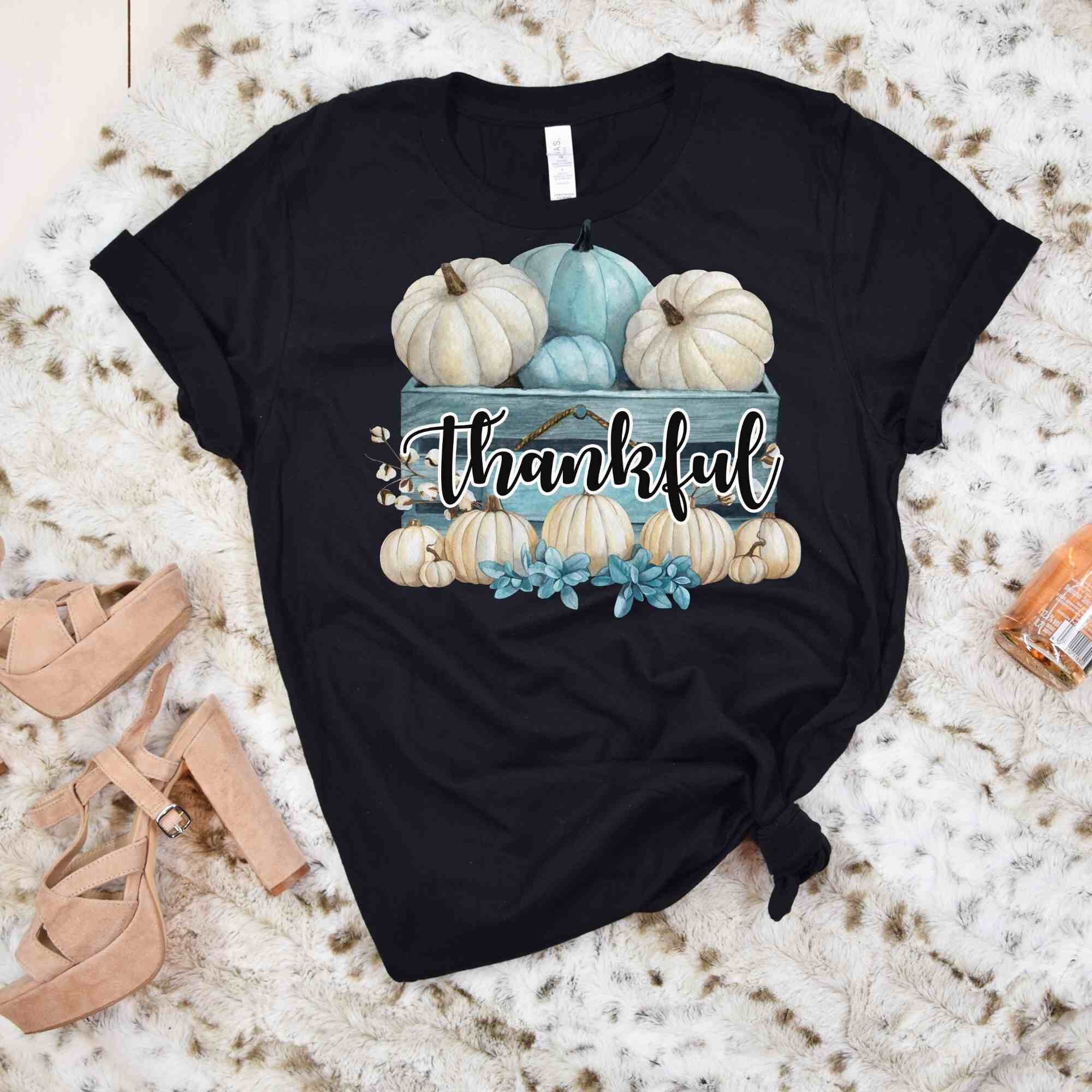 Thankful Pumpkin PNG, Fall Sublimation Designs, Thanksgiving ...