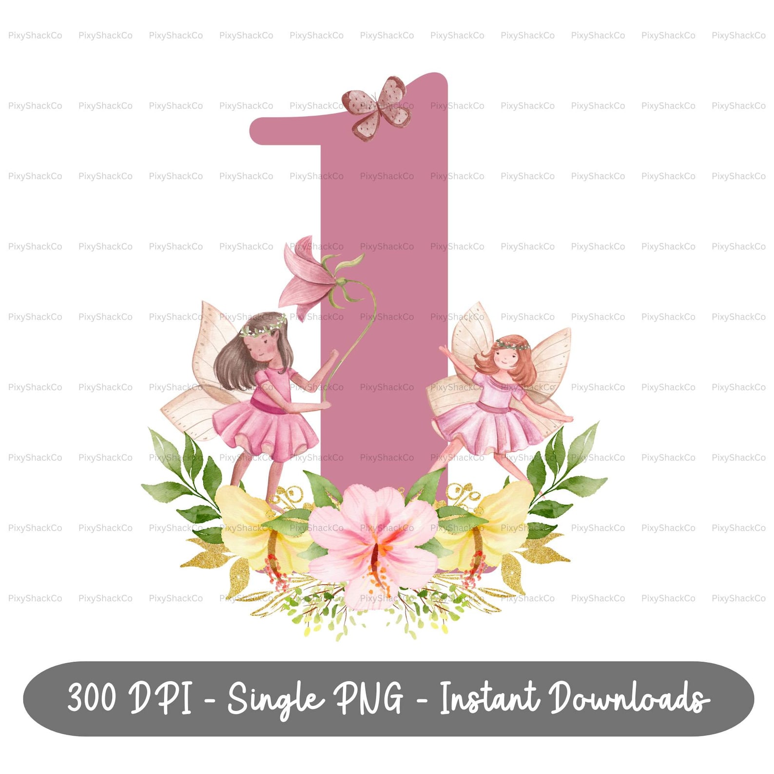 ONE Fairy Topper Birthday Cake Topper Enchanted Forest Girl Birthday ...