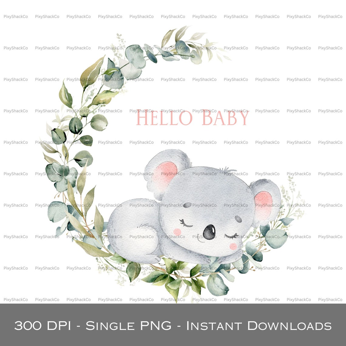 Hello Baby Koala PNG, New Baby, Baby Announcement, Hello Baby Girl ...
