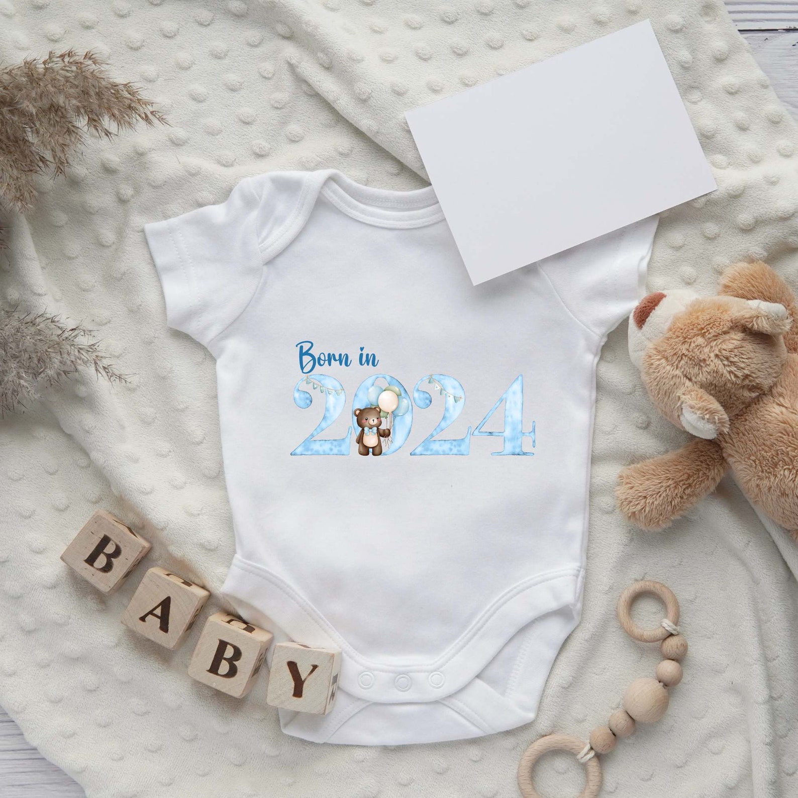 Born in 2024 Blue Numbers PNG, New Born Sublimation Design, New Baby ...