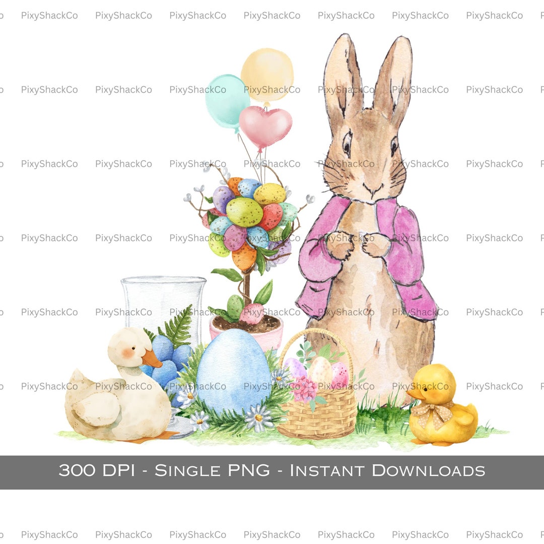 Flopsy Bunny Easter PNG, Easter Sublimation Design, Easter Duck Treat ...