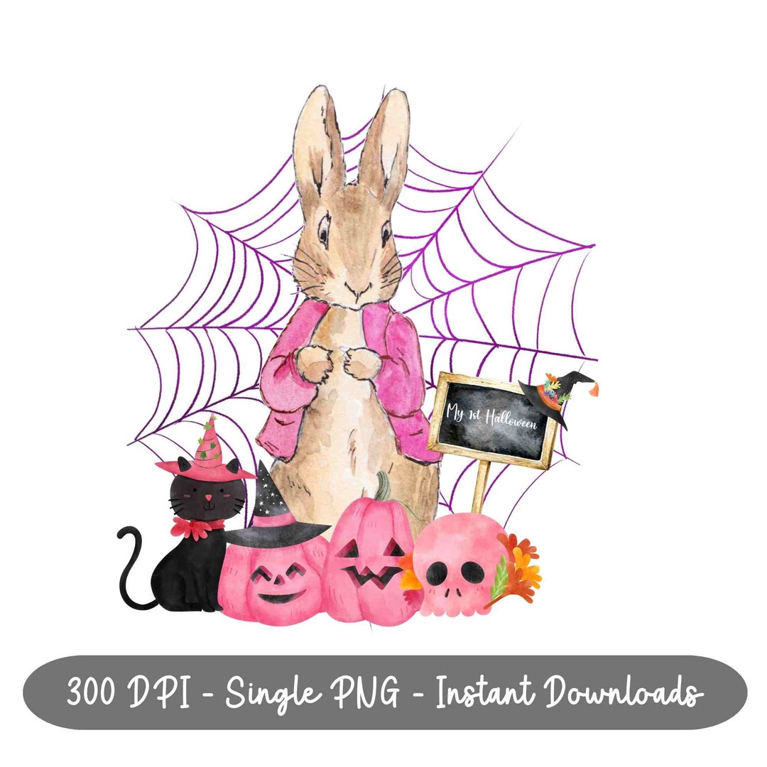 Peter Rabbit Halloween PNG, Flopsy Bunny Baby Vest PNG, 1st Halloween ...