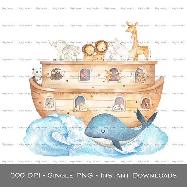 Noahs Ark Clipart - Etsy