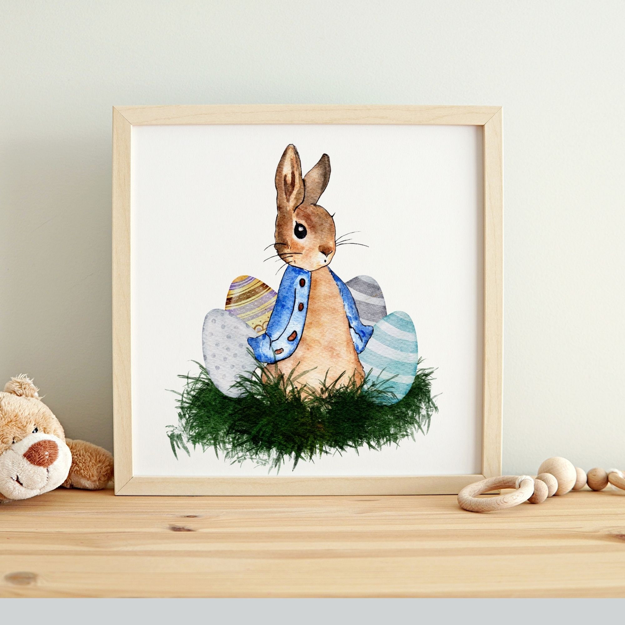 Peter Rabbit Blue Easter PNG, Spring Kids Sublimation PNG, Baby T-shirt ...