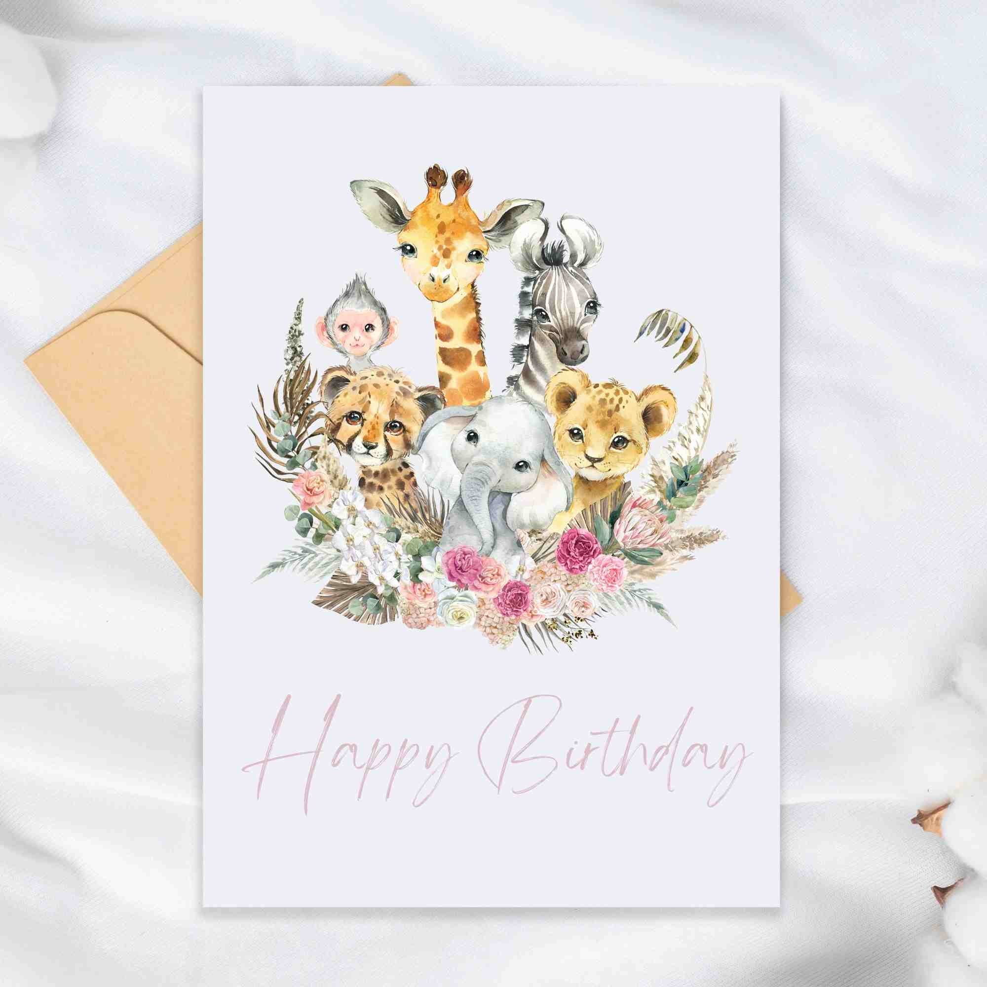 Baby Animal Happy Birthday