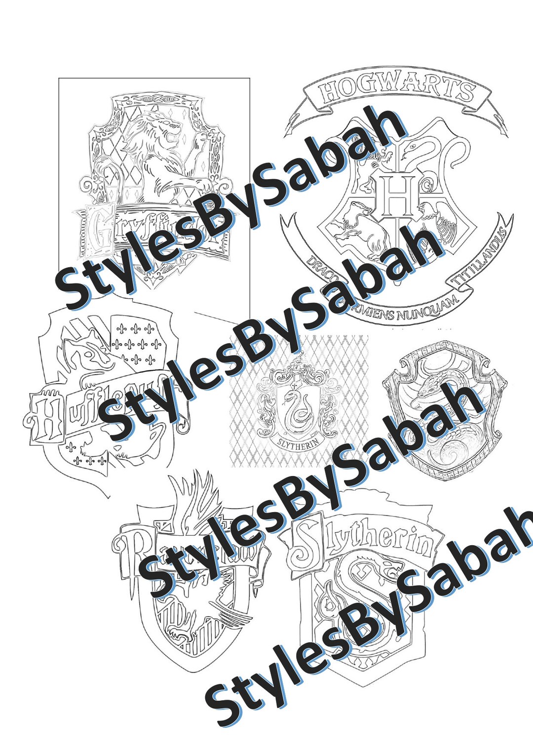 HP Bundle Colouring Pages for Kids and Adults, Printable Activities for ...