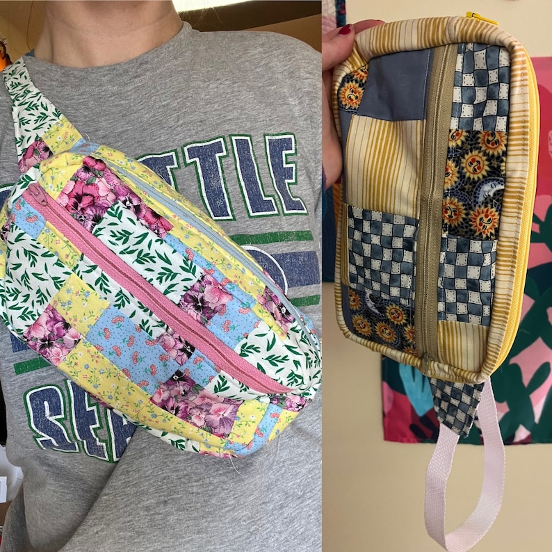 Quilted Patchwork Crossbody Bag / Fanny Pack - Finished or Customize ...