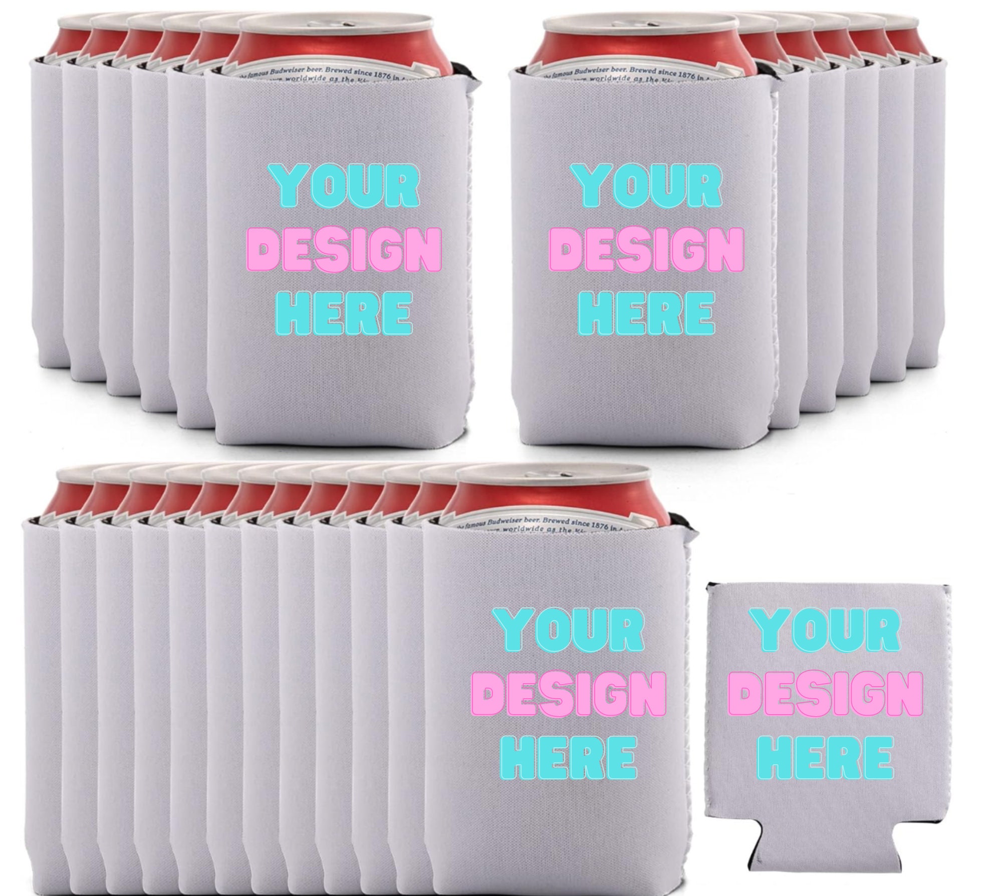 Design Your Own Custom Cozies Custom Can Coolers Upload Your Own Design ...