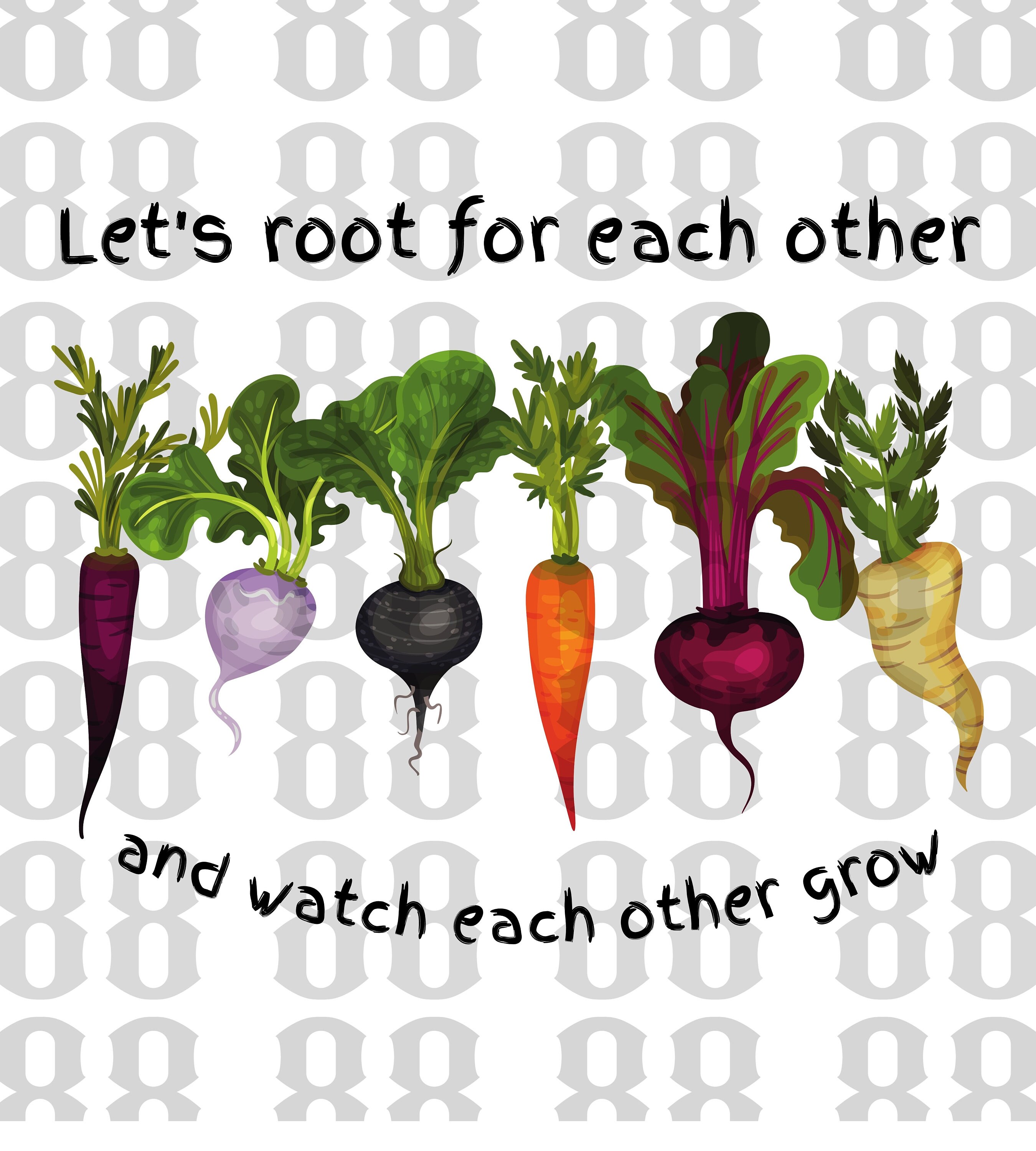 Vegetable Clipart, Let's Root for Each Other Png, Gardening Clipart ...