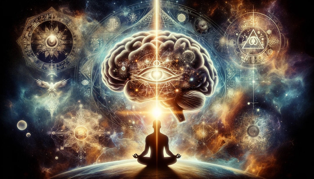 Spiritual Awakening Art: Pineal Gland & Cosmic Symbols Canvas Print ...