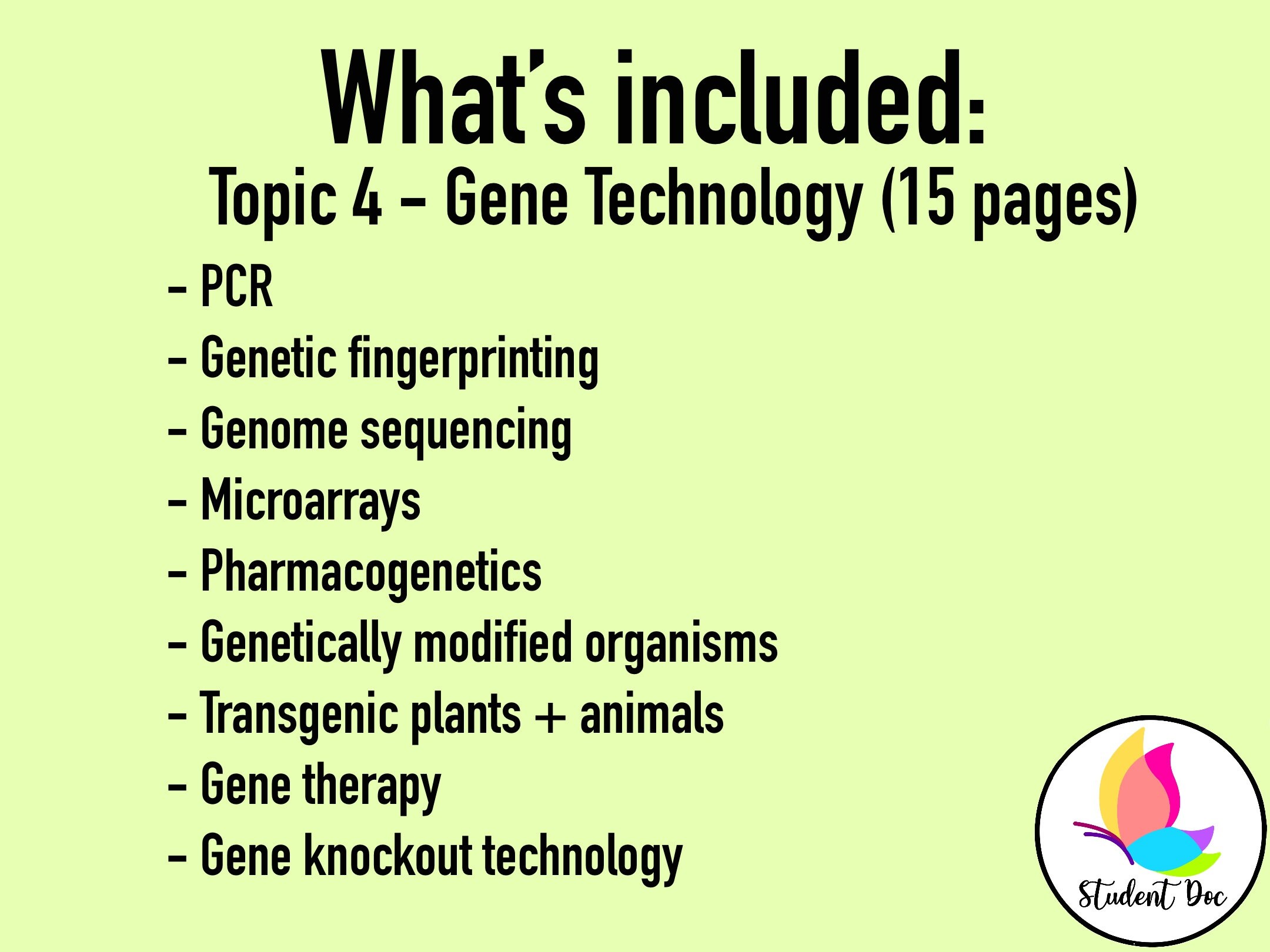 BIOLOGY NOTES A LEVEL - Gene Technology - Etsy