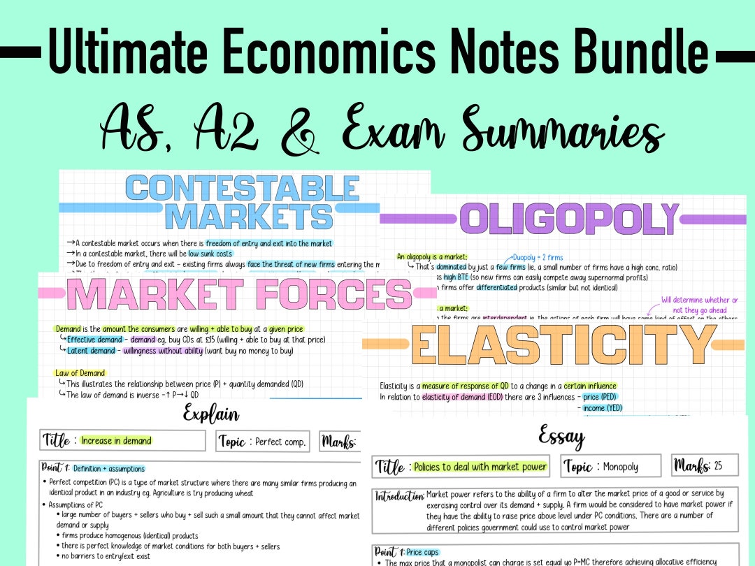 ULTIMATE Economics Notes Bundle A Level - Etsy UK