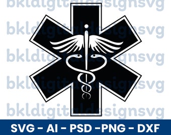 Medical Symbol SVG, Doctor Svg, Nurse Svg, Caduceus Svg, MD Svg, Star ...
