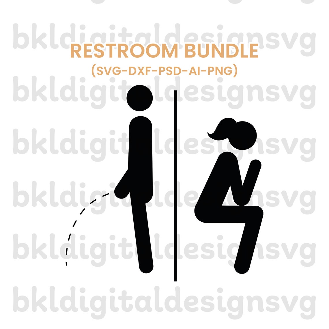 Bathroom Svg Restroom Svg Toilet Sign Vector Restroom Symbol Svg