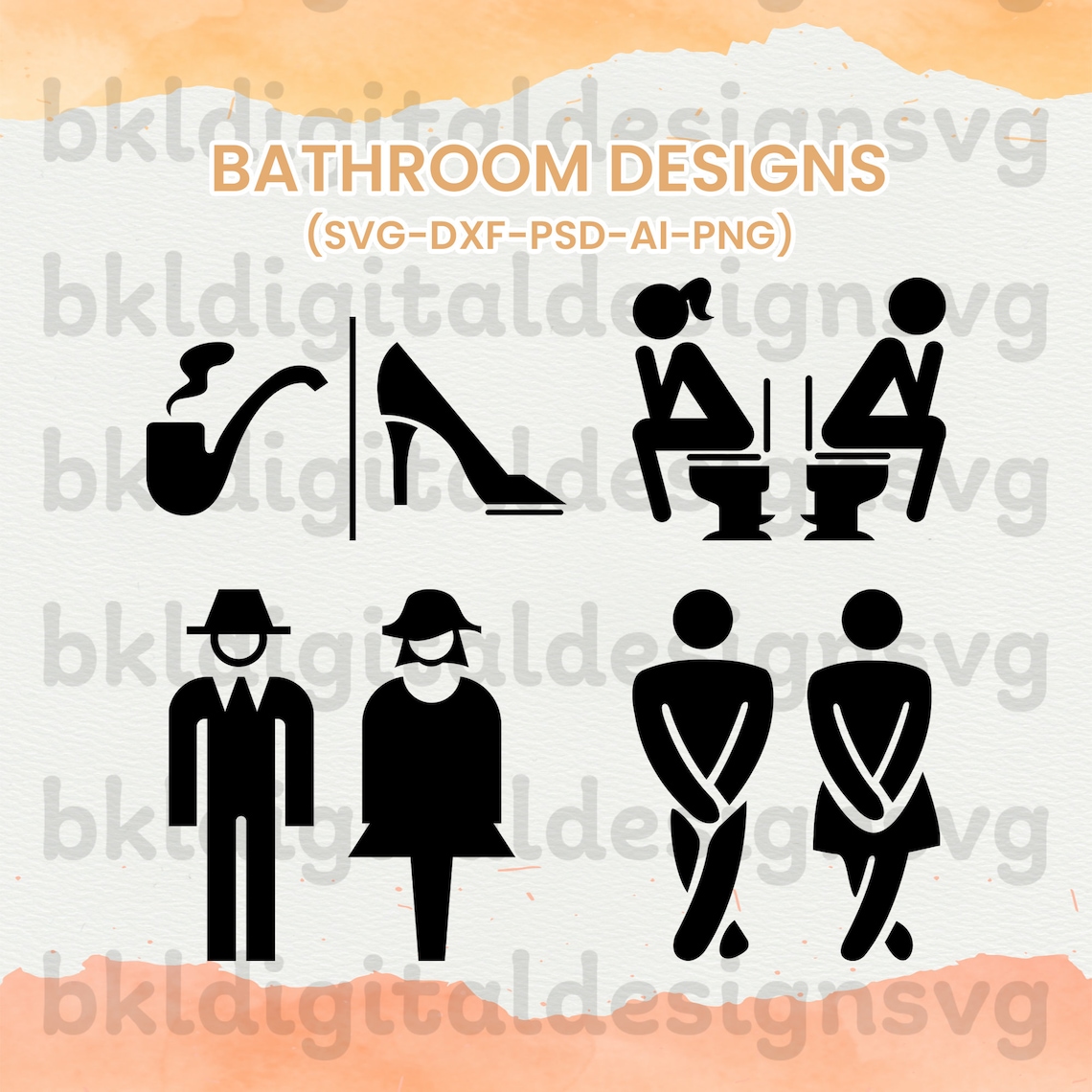 Bathroom Svg Digital Instant Download Bathroom Wood Sign Restroom ...