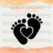 Baby Footprint SVG Baby Feet SVG Instant Download SVG Digital Download ...