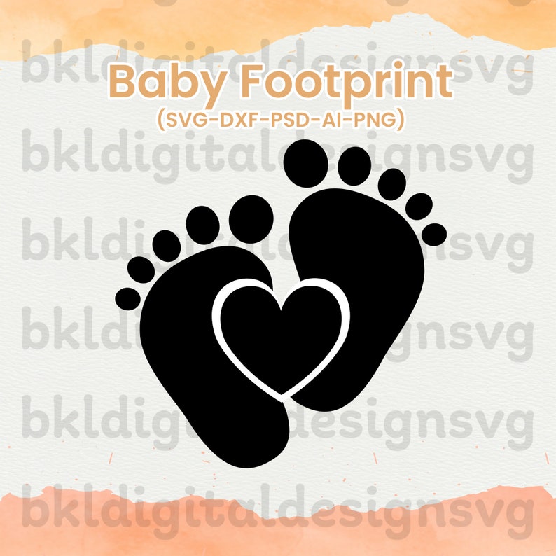 Baby Footprint SVG Baby Feet SVG Instant Download SVG - Etsy
