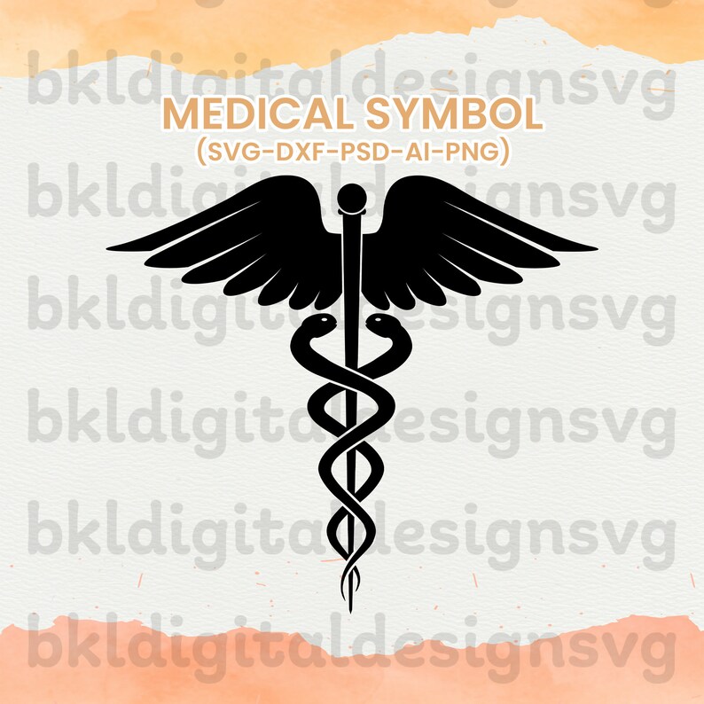 Symbole médical SVG Caducée Svg MD Svg Fichier Svg à découper Docteur ...