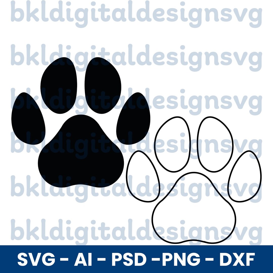 Paw Print Svg, Dog Paw SVG, Animal Paw Svg, Animal Svg, Cut Files for ...