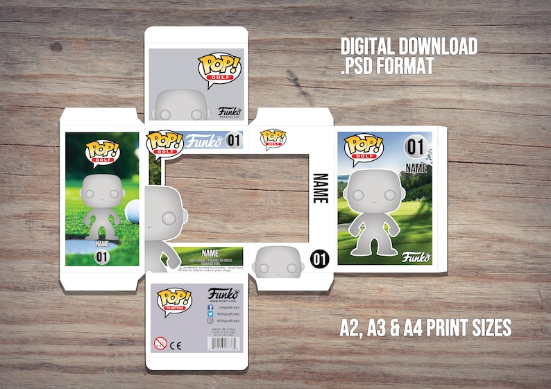Funko Golf. Custom Funko Pop Box Template. Digital Download - Etsy Canada