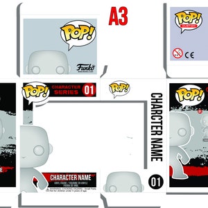 Funko Pop Vinyl Custom Box Template. Editable Digital Download PSD File ...