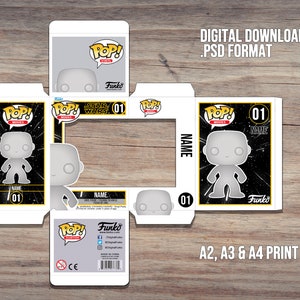 Starwars Inspired Funko Pop Box. Custom DIY Digital Download PSD Files ...