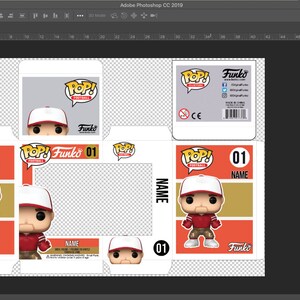 Funko Football. Custom Funko Pop Box Template. DIY Digital Download PSD ...