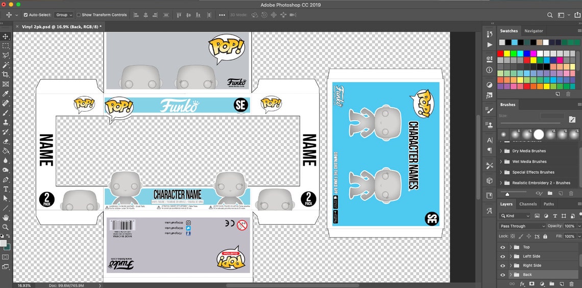 Funko Pop Custom Box Template. Digital Download Pop Rides - Etsy