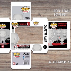 THE BOYS Custom Funko POP Box Template. Digital Download. Includes Photoshop Files and Fonts ...
