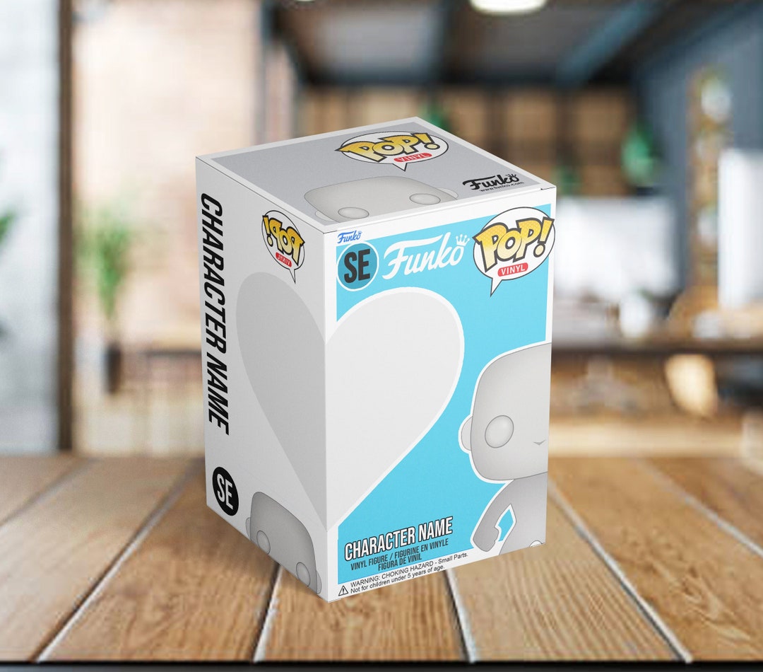 Funko Pop Vinyl Custom Heart (left Side) Box Template. DIY Editable ...
