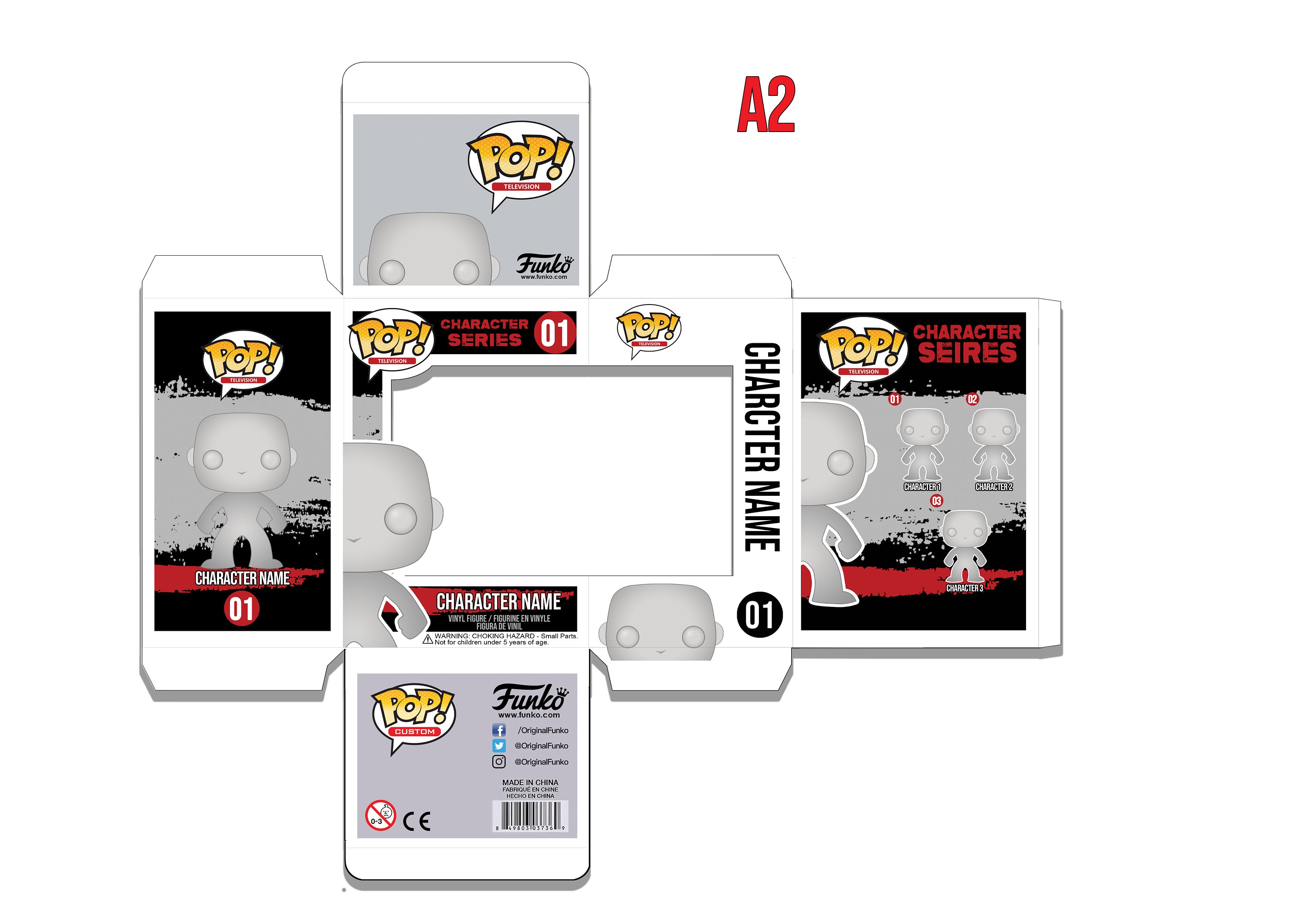 Funko Pop Vinyl Custom Box Template. Digital Download PSD File - Etsy Canada
