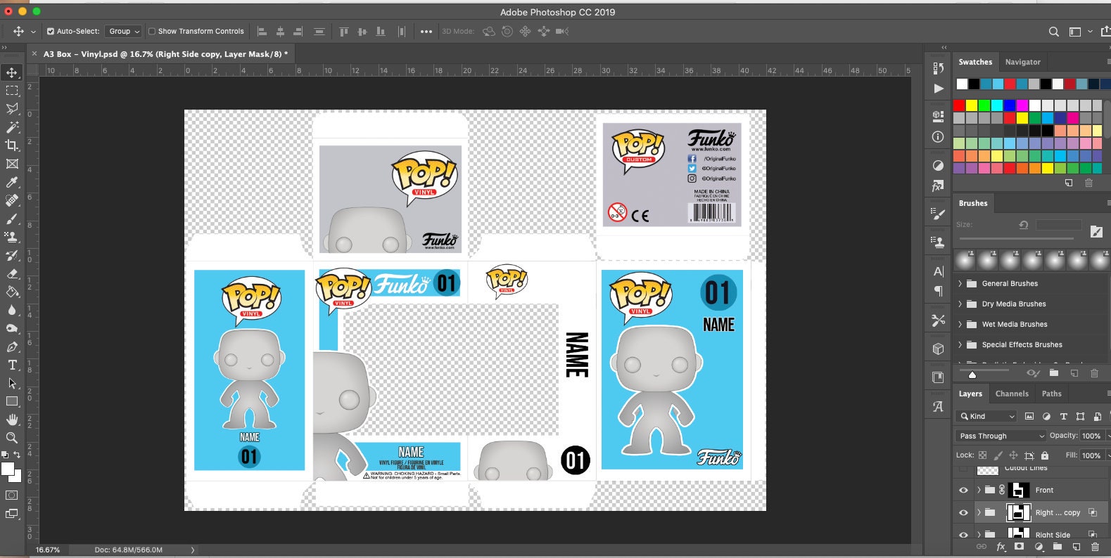 Funko Pop Vinyl Custom Box Template. Digital Download PSD File - Etsy ...