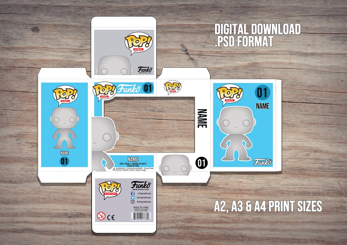 Funko Pop Vinyl Custom Box Template. Digital Download PSD File - Etsy ...
