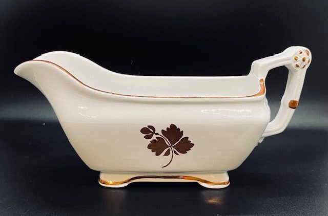 Hard-to-find A.J. Wilkinson Ironstone Tea Leaf Gravy Boat Wilkinson ...