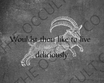 Black Phillip Goat the Witch Clickety Clackety Wall Art Print - Etsy